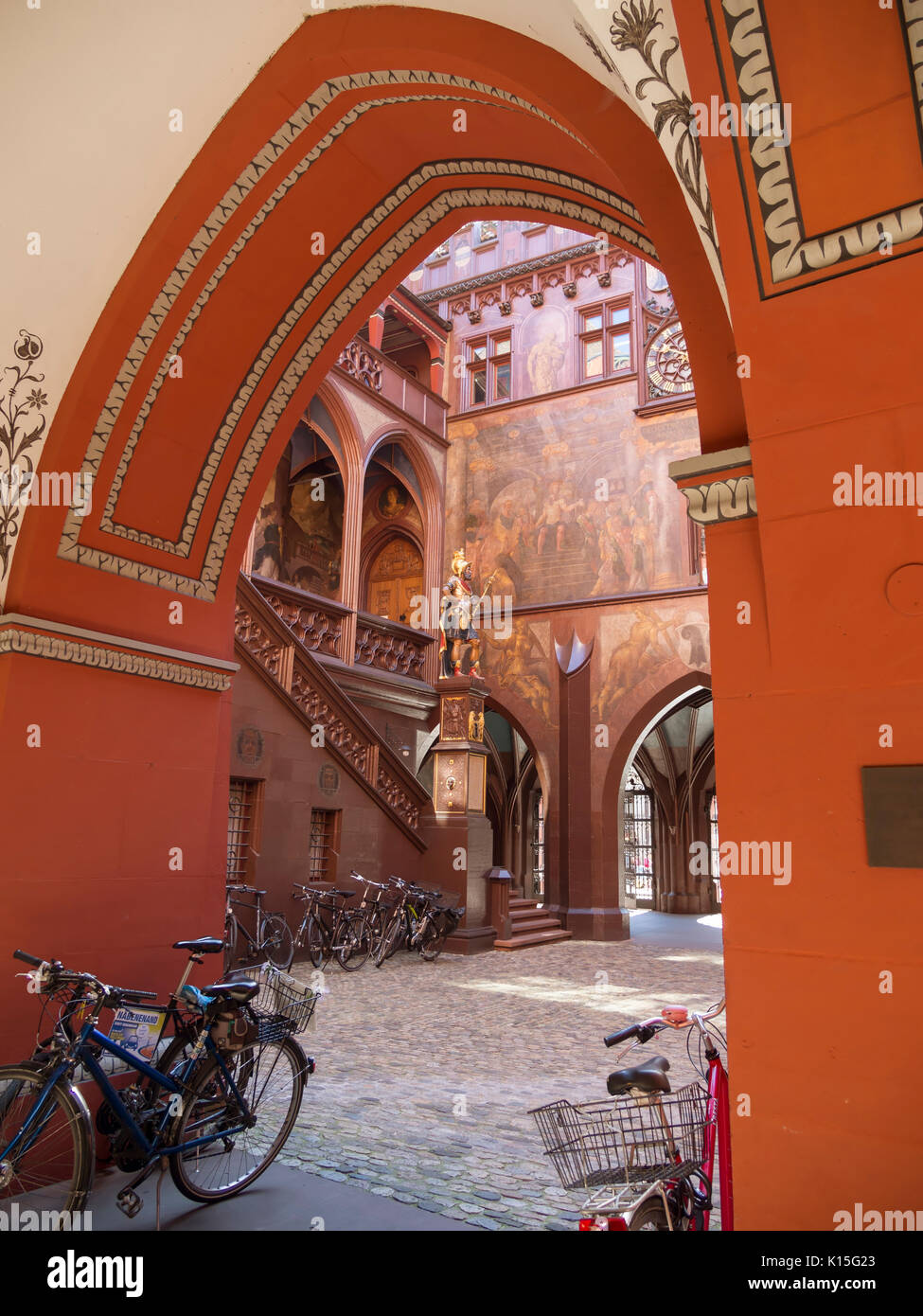 Courtyard of Basel Town Hall Stock Photo - Alamy