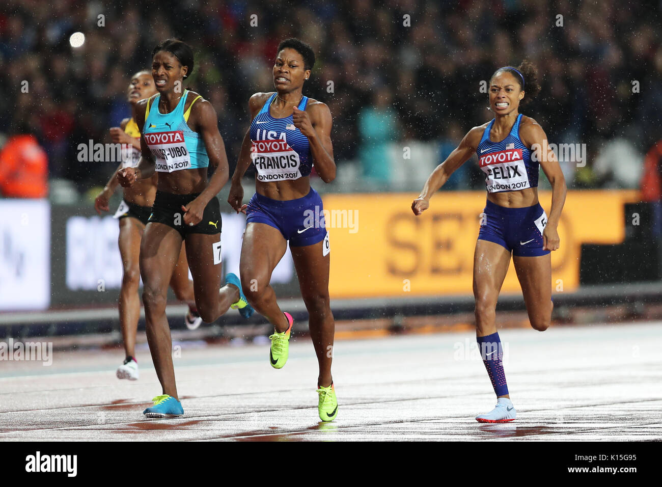 London, UK. 09-Aug-17. Phyllis FRANCIS winning the Women's 400m Final ...
