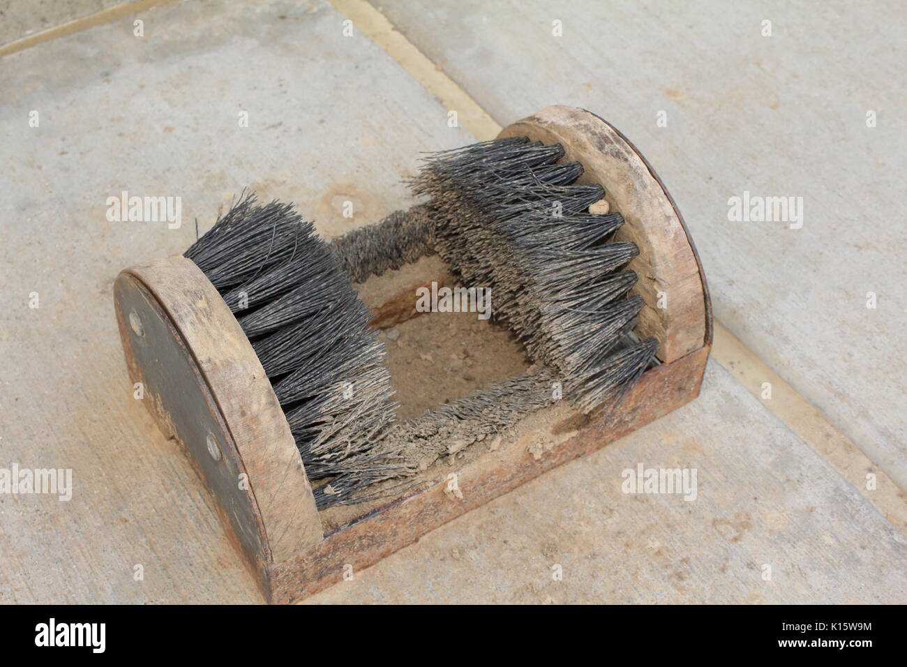 Brush Cleaner Mounted Outside of the Entrance to a Convenience Store ...