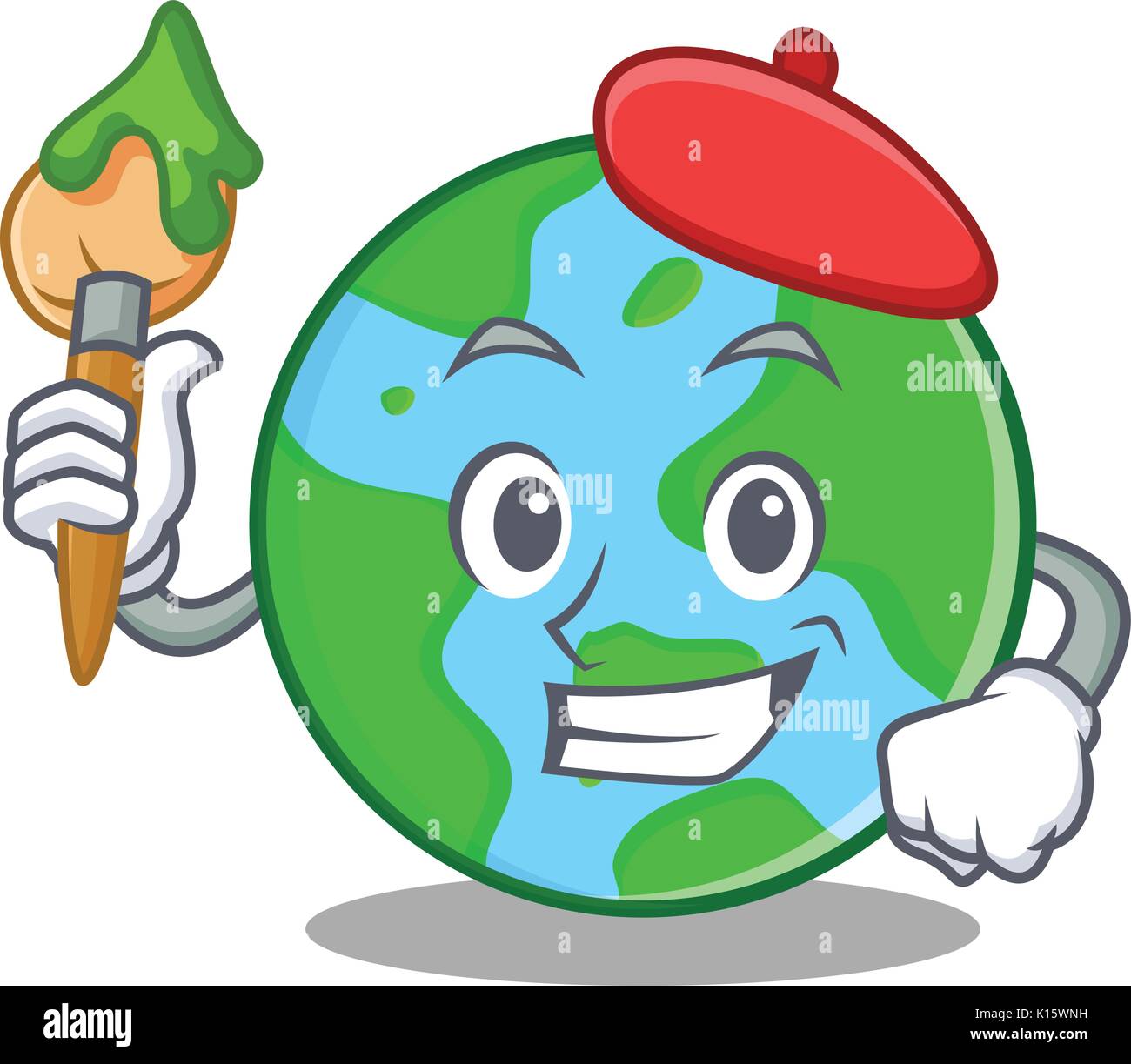 Artist world globe character cartoon Stock Vector Image & Art - Alamy