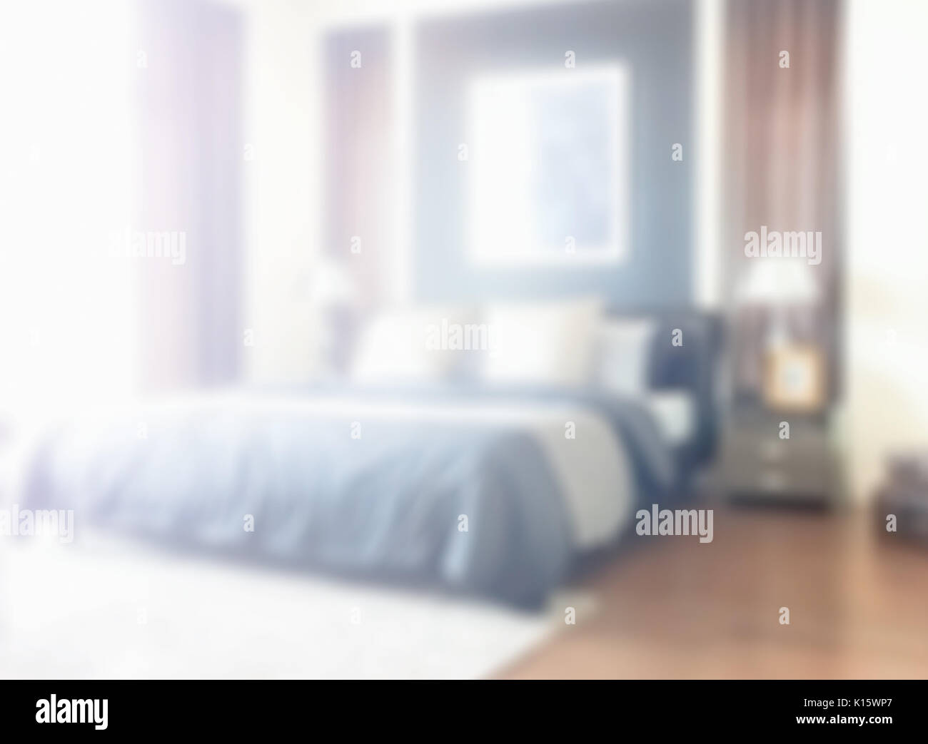 Defocus background modern interior bedroom Stock Photo - Alamy
