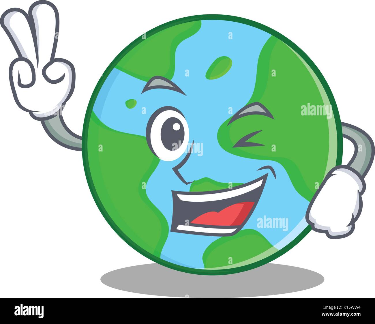 Two finger world globe character cartoon Stock Vector Image & Art - Alamy