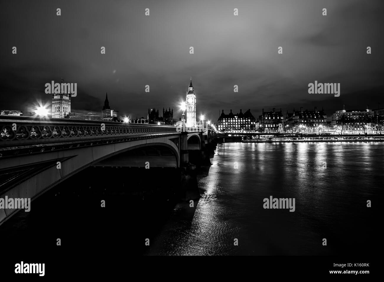 Beautiful River Thames in London at Westminster Bridge Stock Photo - Alamy