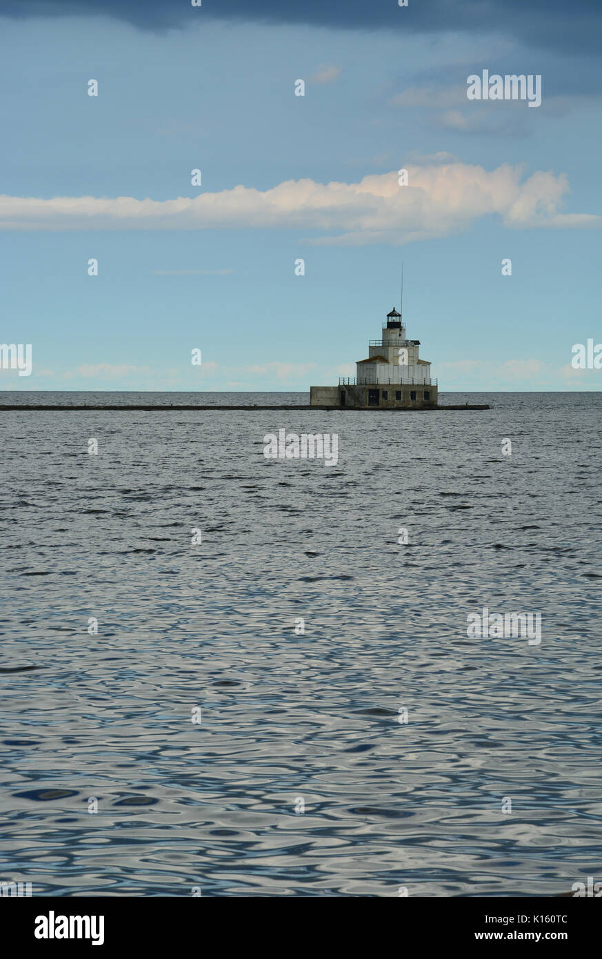 The harbor breakwater lighthouse built in 1918 for the town of ...
