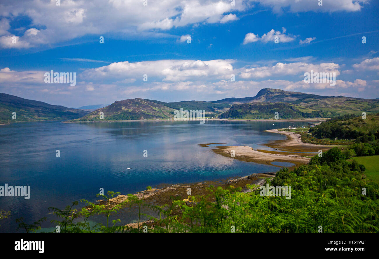 Stunning panoramic landscape with vast calm blue waters of Glenelg Bay ...