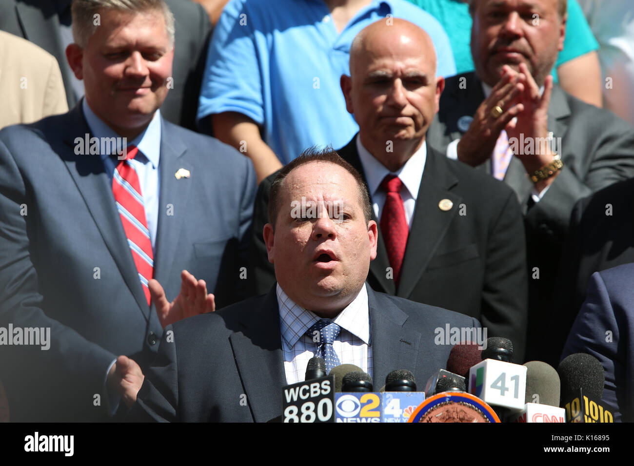 New York, USA. 24th Aug, 2017. New York City Council member for Staten ...