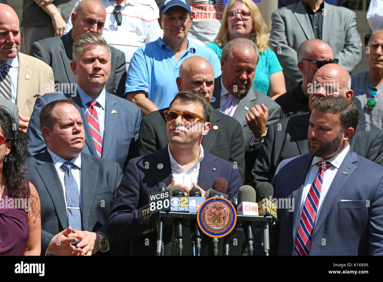 New York, USA. 24th Aug, 2017. John M. Viola, National Italian American ...