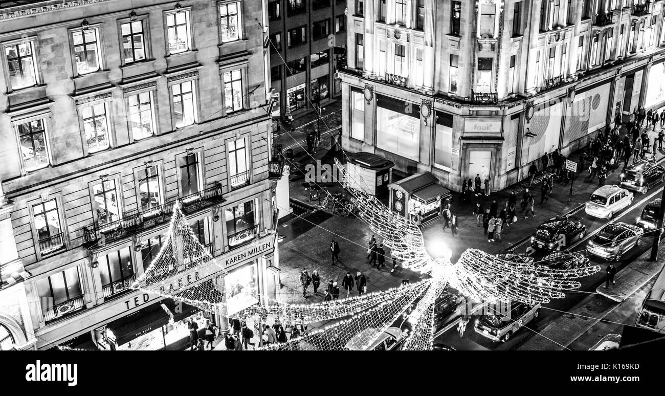 Regent street aerial view Black and White Stock Photos & Images - Alamy