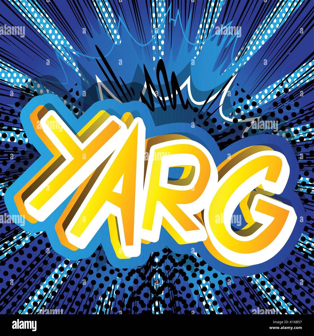 Yarg - Vector illustrated comic book style expression Stock Vector ...