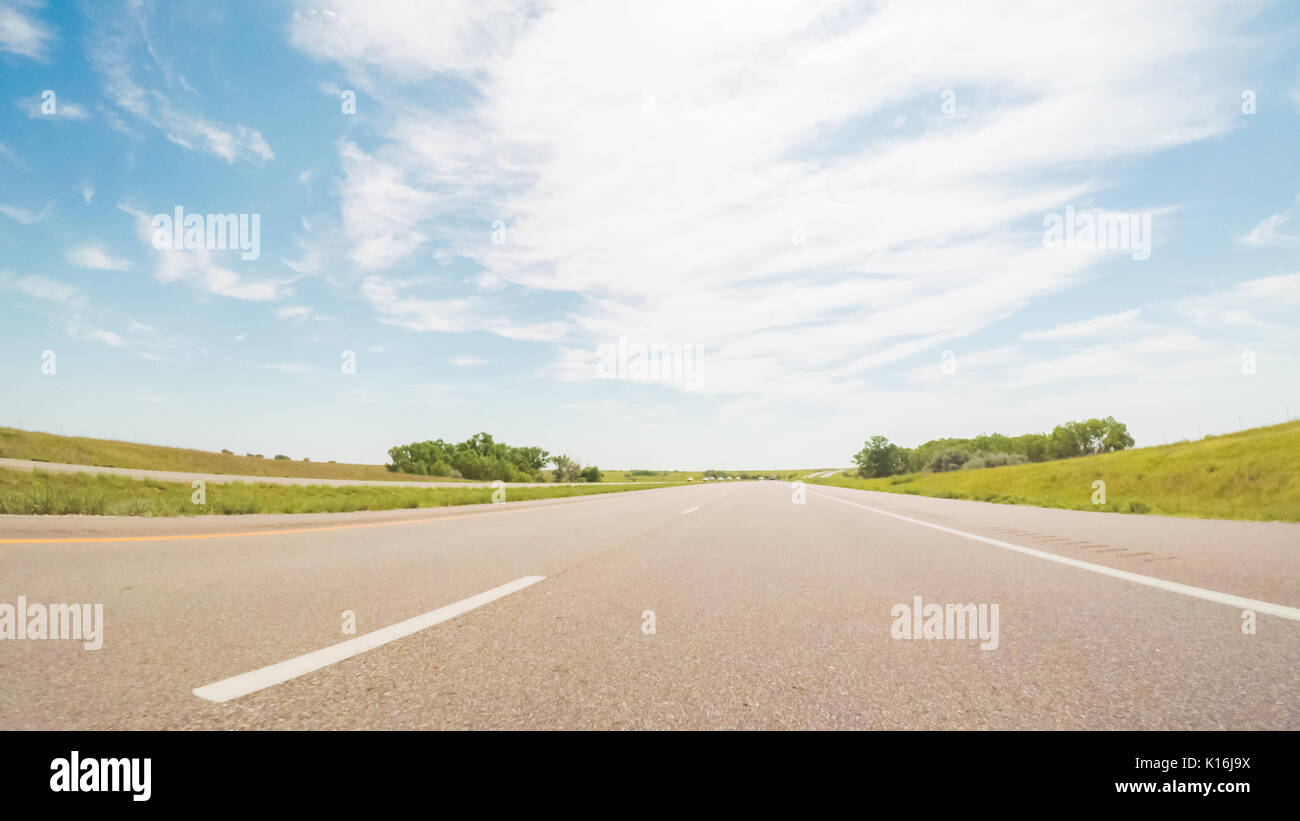 POV point of view - Traveling East on Interstate Highway 70 Stock Photo ...
