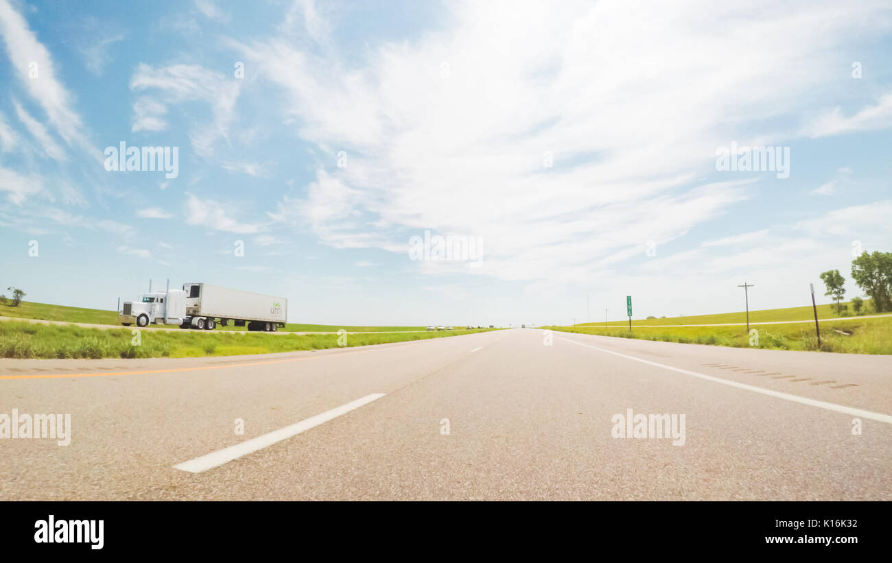 POV point of view - Traveling East on Interstate Highway 70 Stock Photo ...