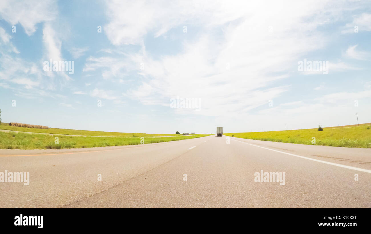 POV point of view - Traveling East on Interstate Highway 70 Stock Photo ...