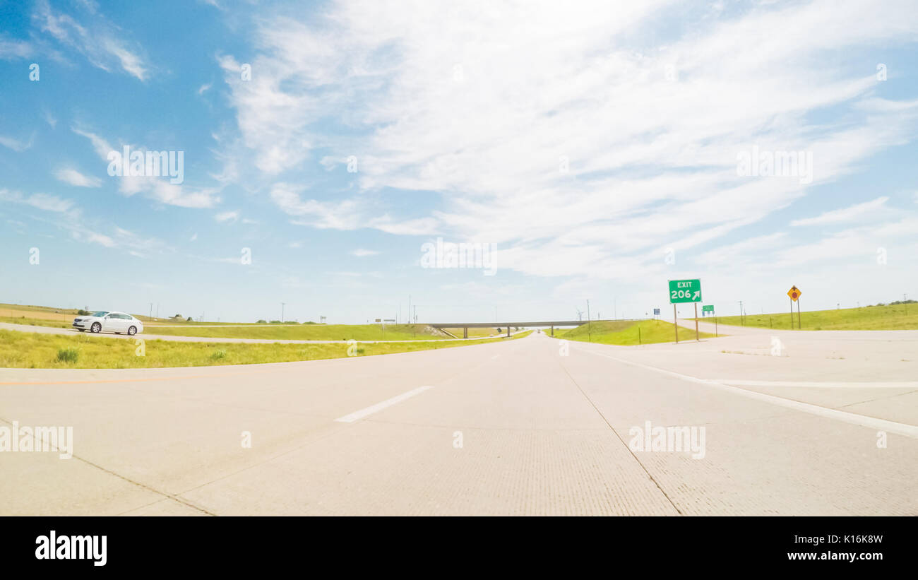 POV point of view - Traveling East on Interstate Highway 70 Stock Photo ...