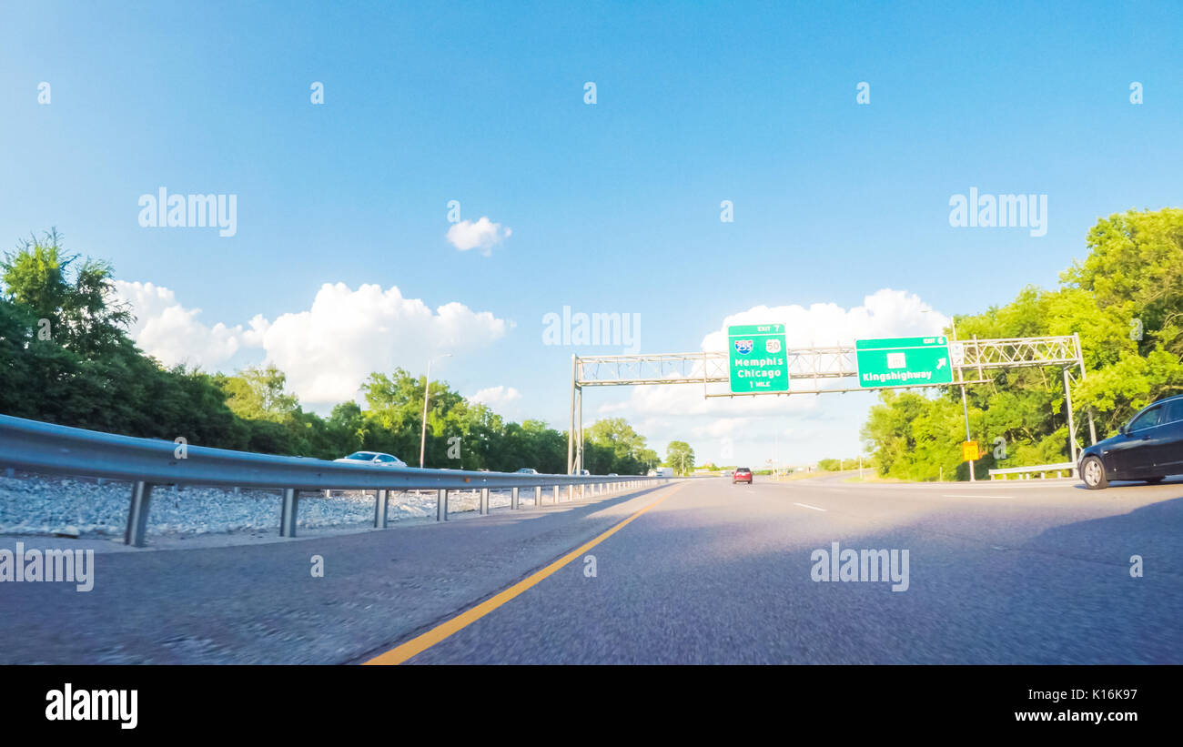 POV point of view - Traveling East on Interstate Highway 70 Stock Photo ...