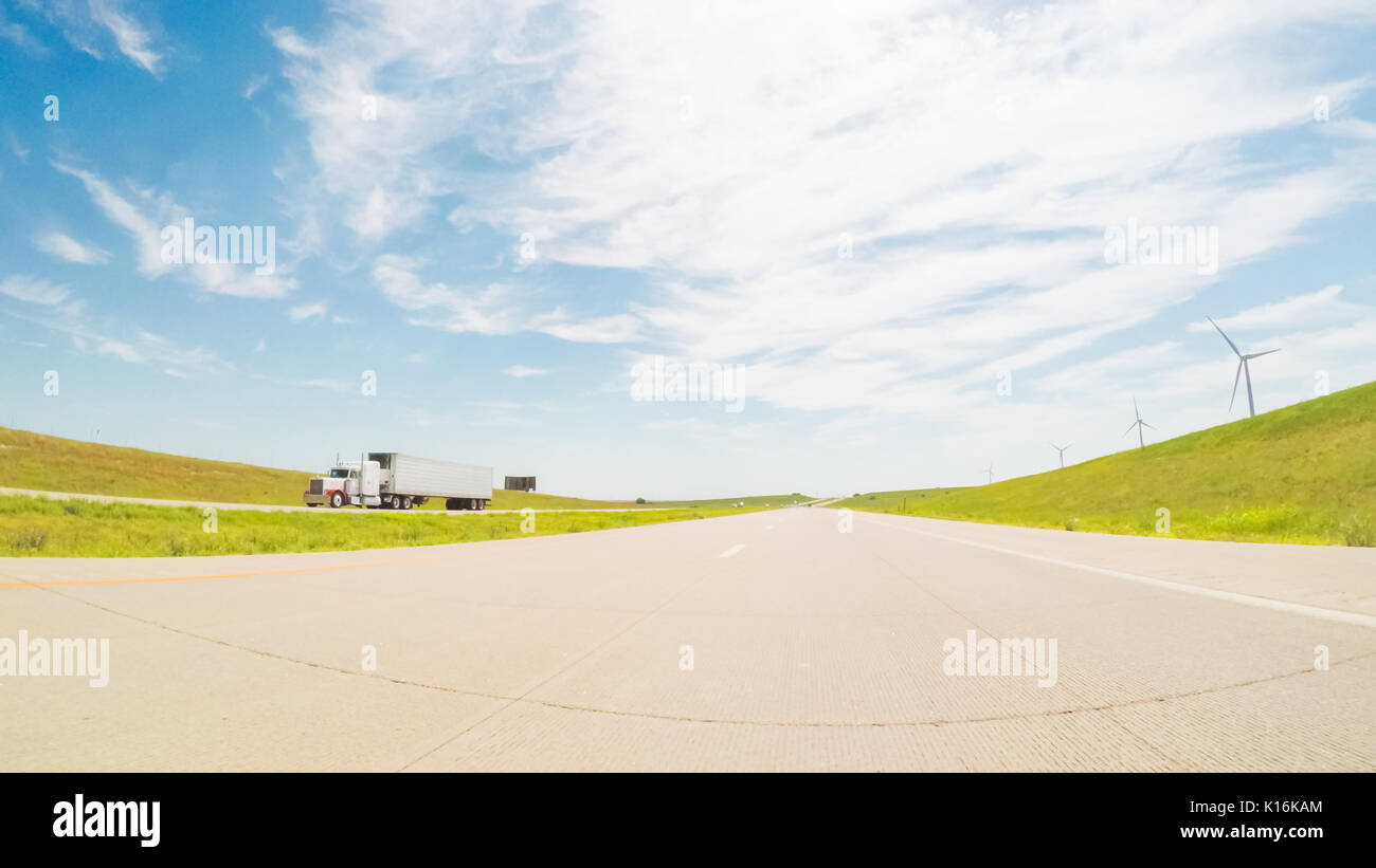 POV point of view - Traveling East on Interstate Highway 70 Stock Photo ...