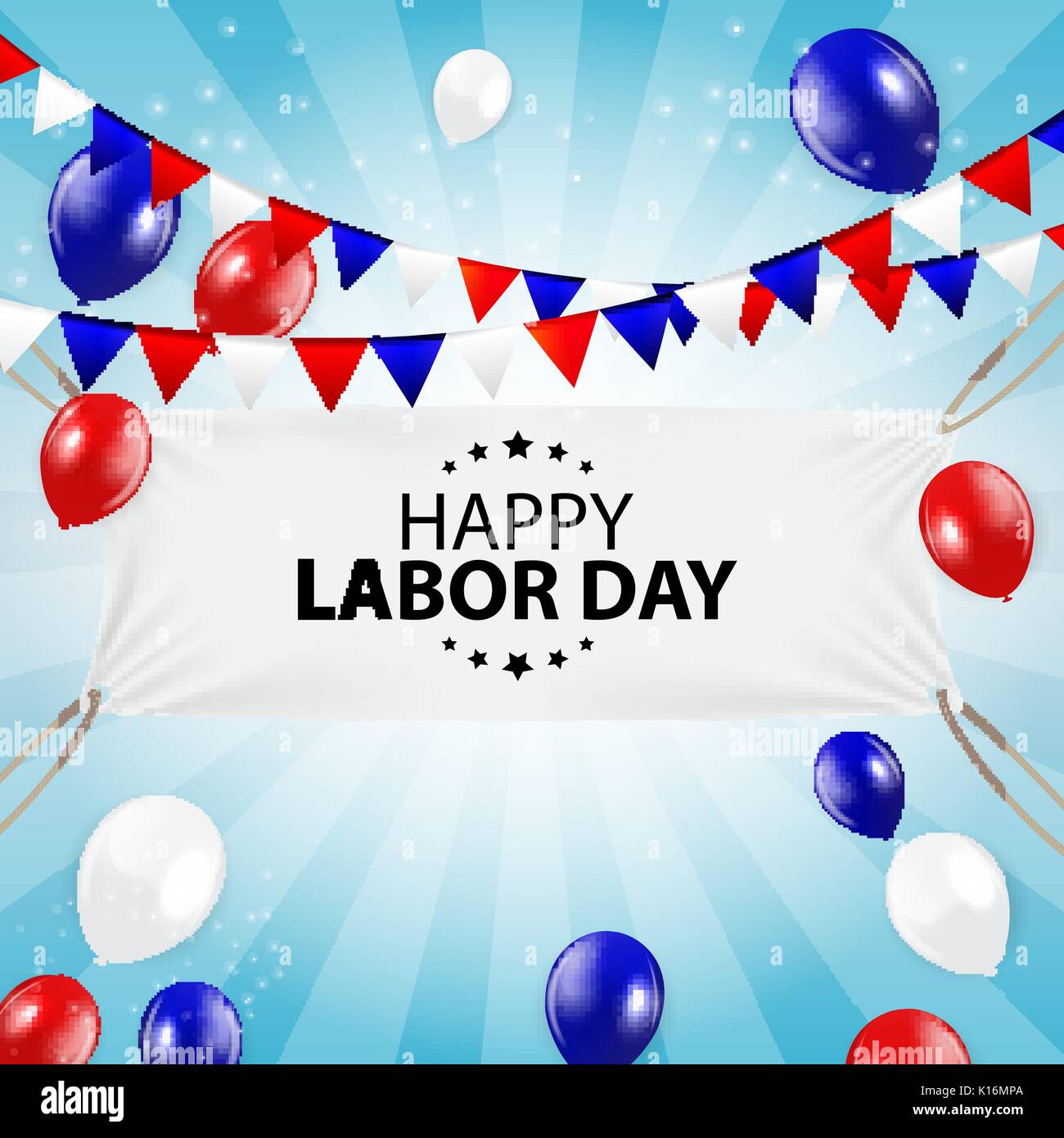 Happy Labor Day Poster Vector Illustration Stock Vector Image & Art - Alamy