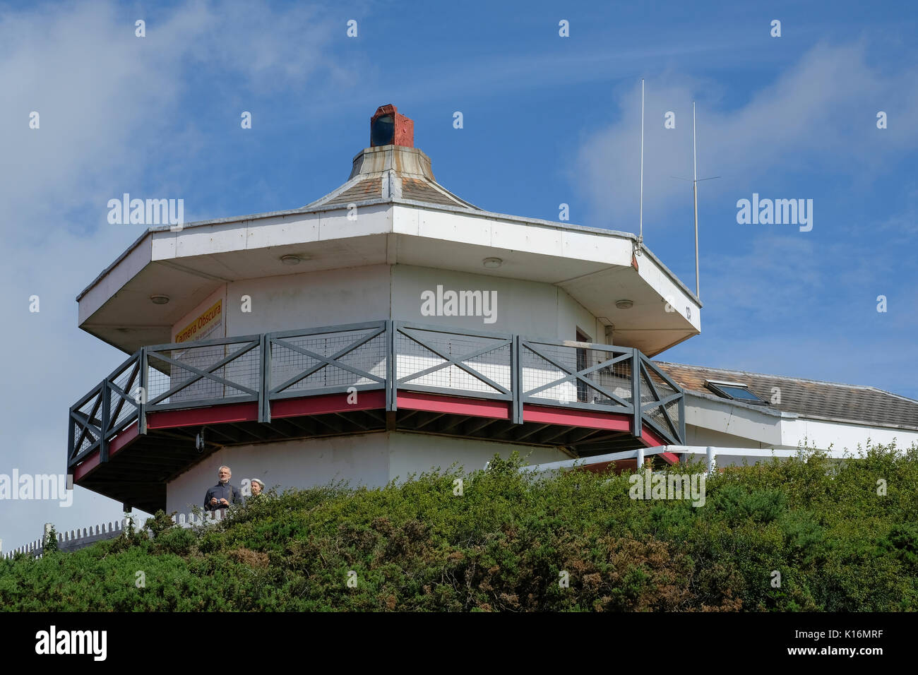 The beach and waterfront at Aberystwyth including Constitution Hill and ...
