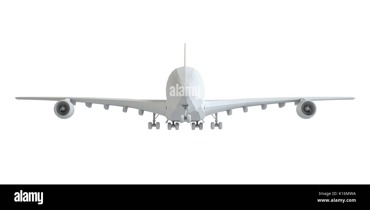 White airplane. Isolated Stock Photo - Alamy