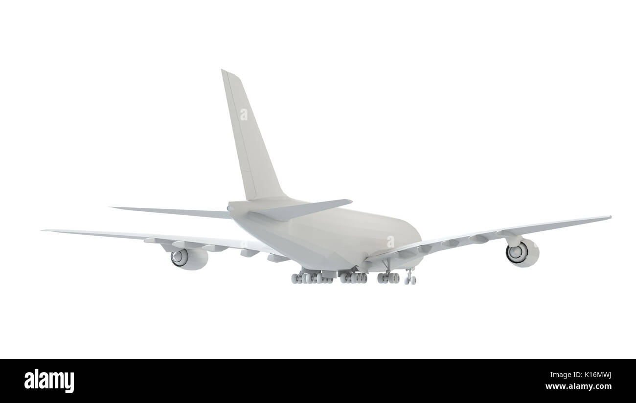 White airplane. Isolated Stock Photo - Alamy