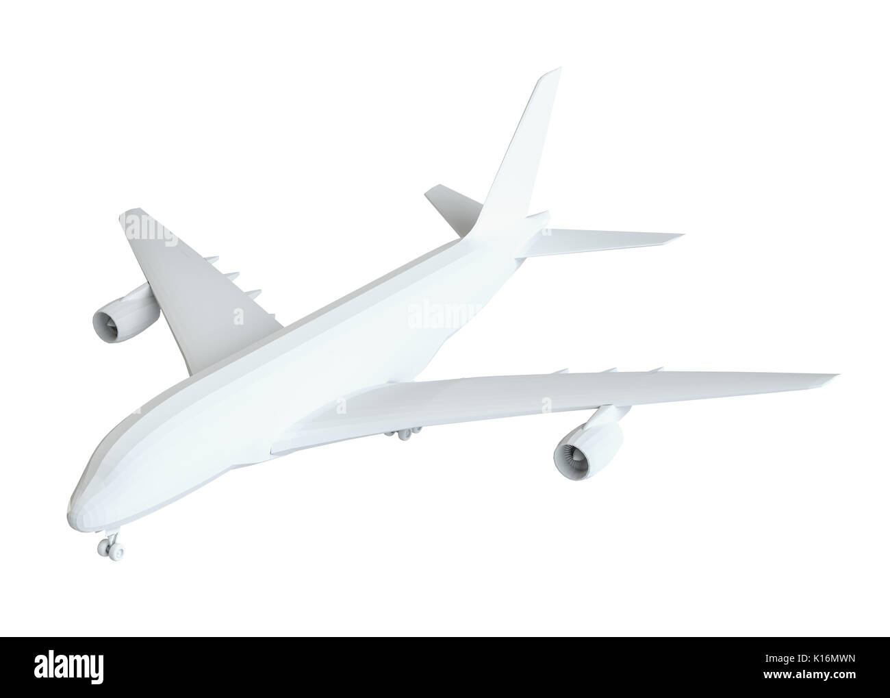 White airplane. Isolated Stock Photo - Alamy