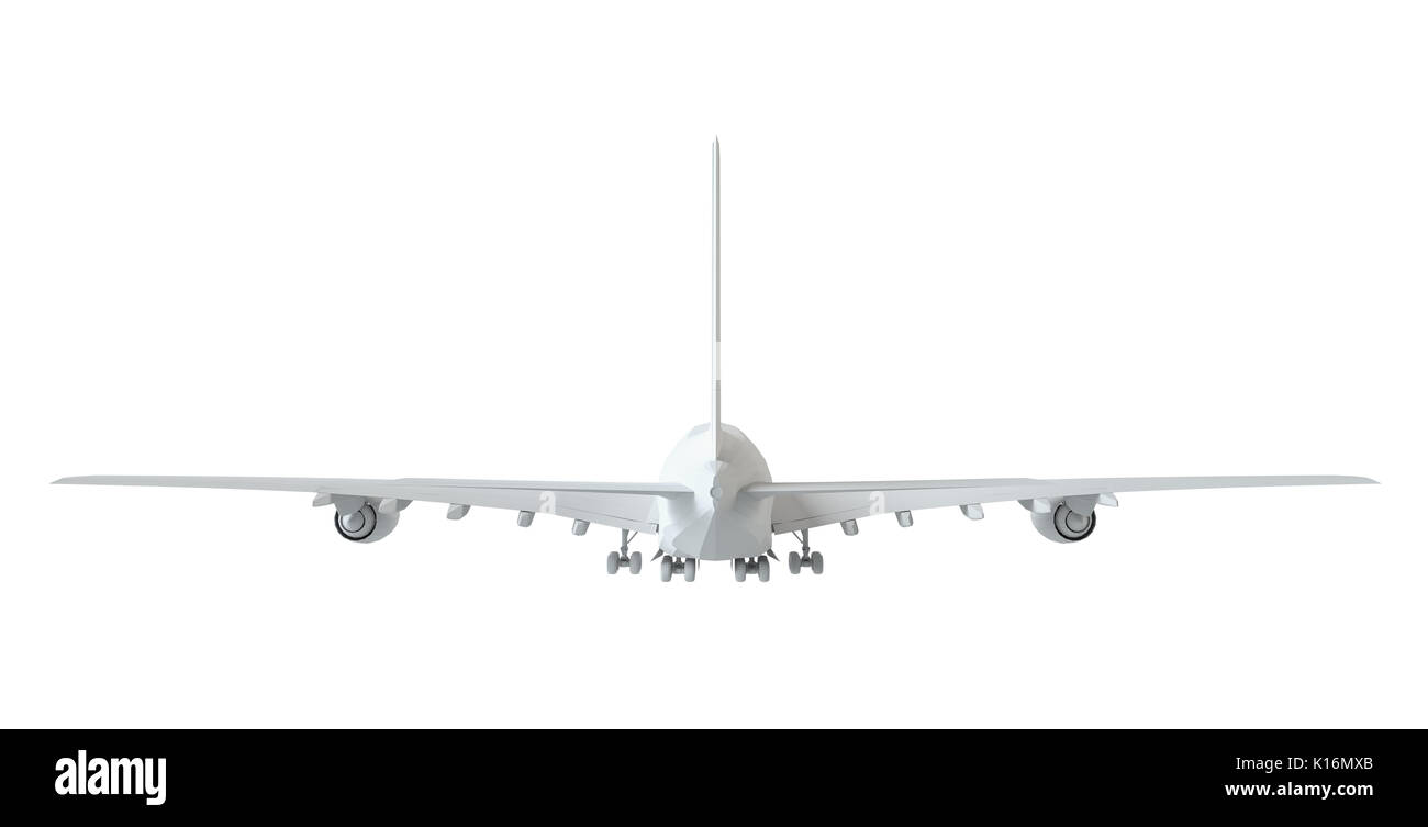 White airplane. Isolated Stock Photo - Alamy