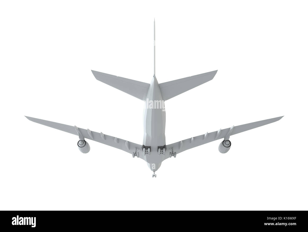 White airplane. Isolated Stock Photo - Alamy