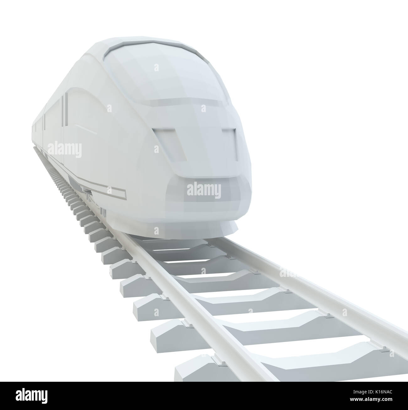 White high-speed train Stock Photo - Alamy