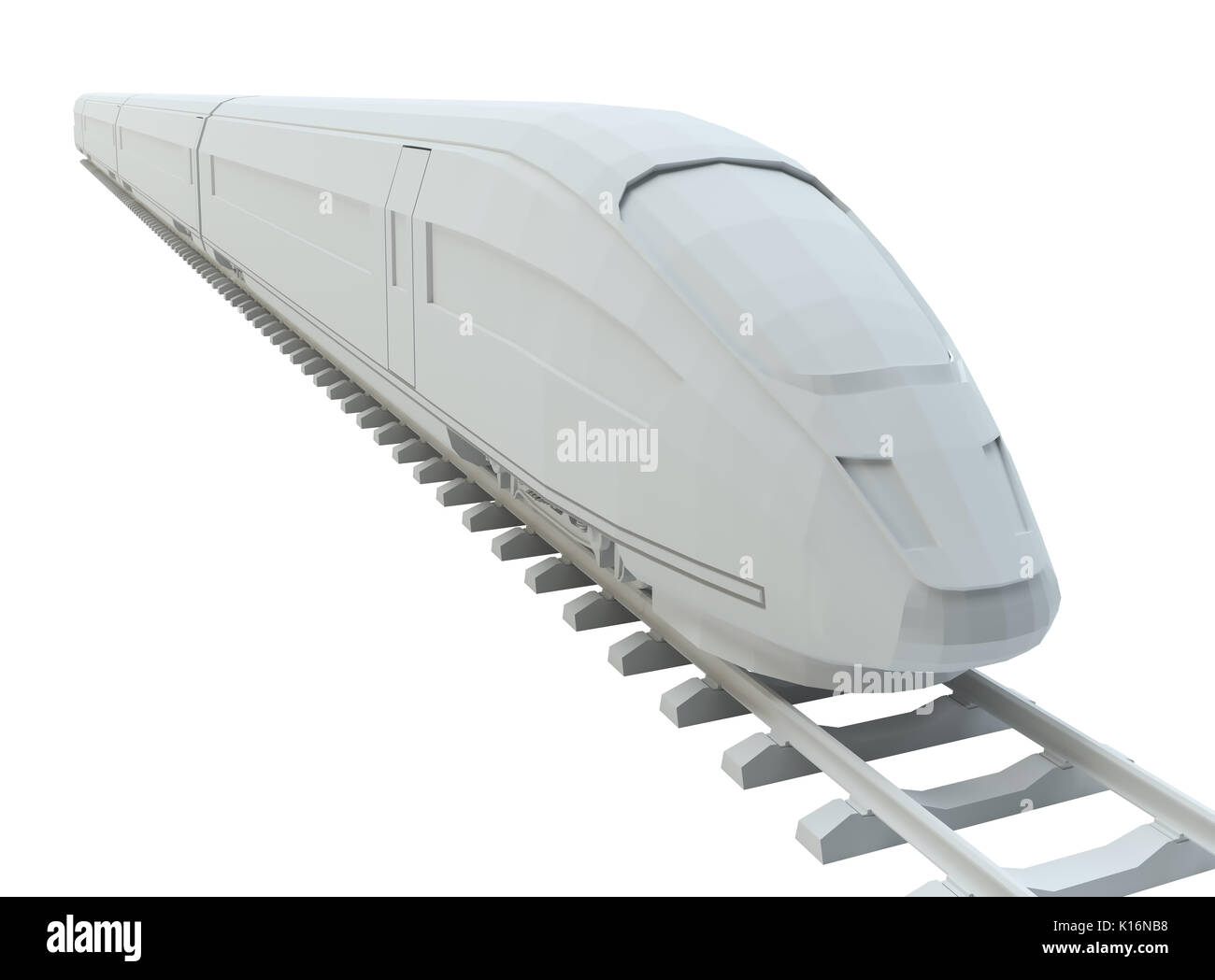 White high-speed train Stock Photo - Alamy