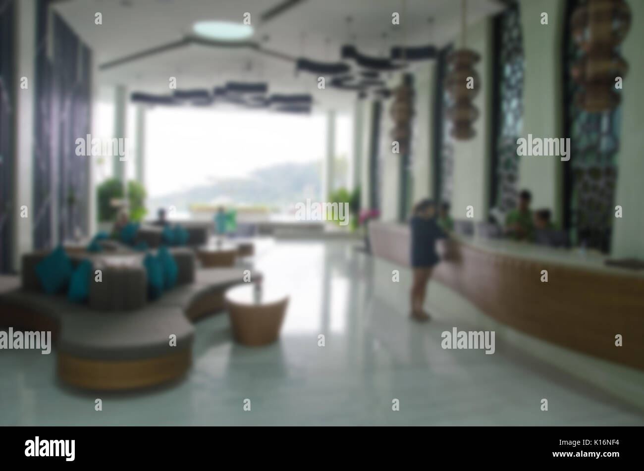 Abstract luxury blur hotel interior for background Stock Photo - Alamy