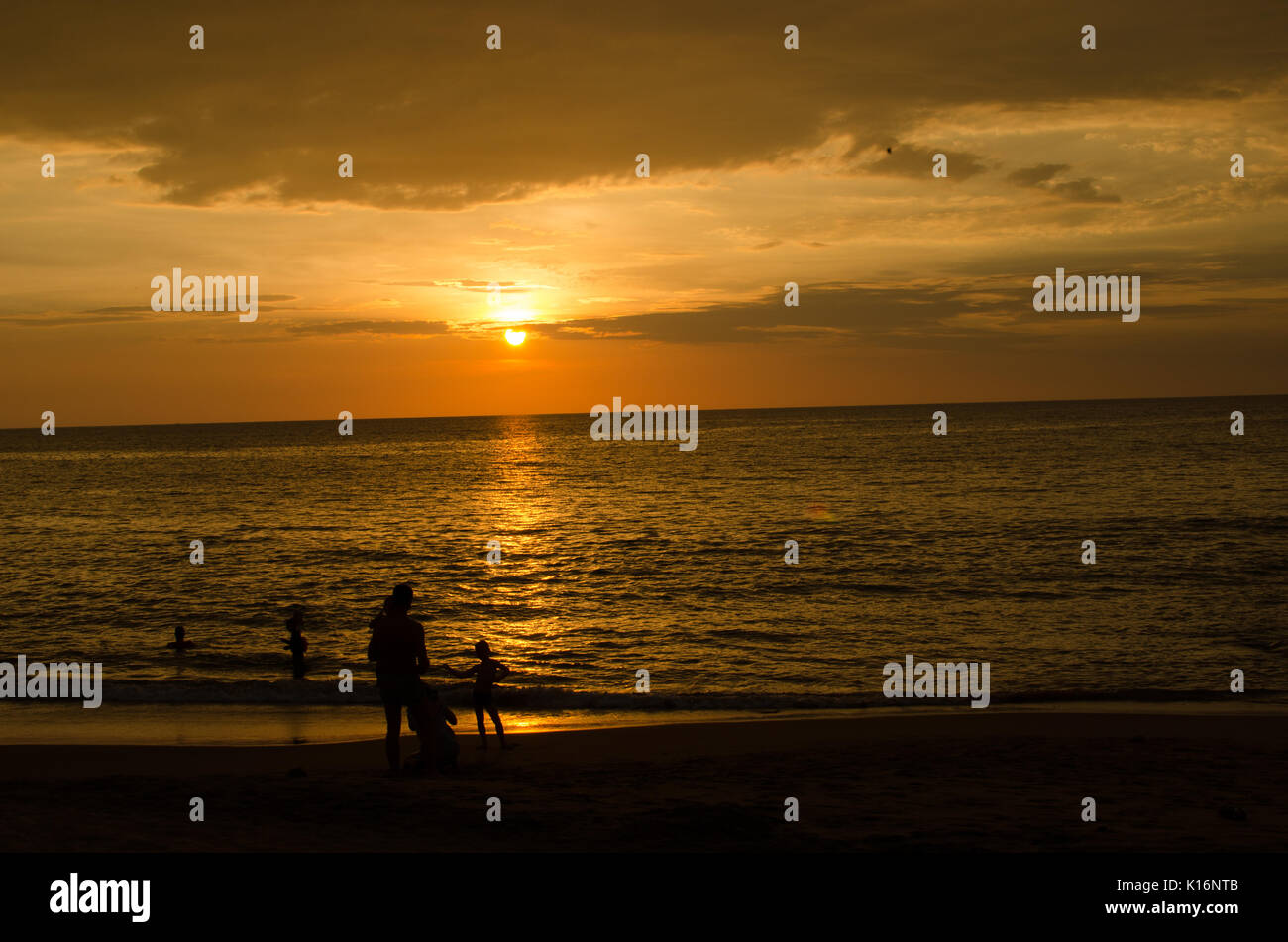 Beautiful nature beach sea sunset Stock Photo - Alamy
