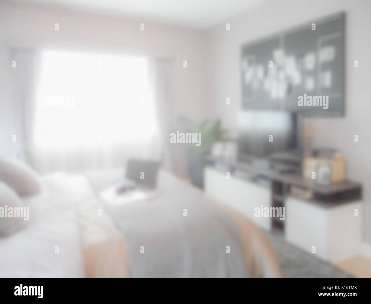 Defocus background modern interior bedroom Stock Photo - Alamy