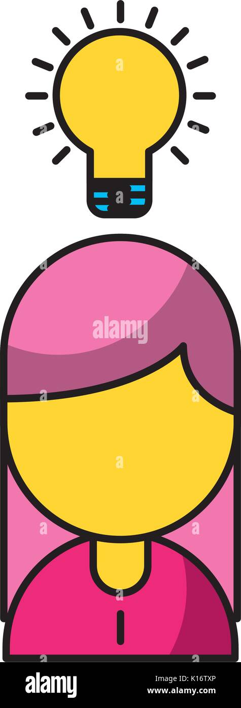 Female avatar bulb hi-res stock photography and images - Alamy