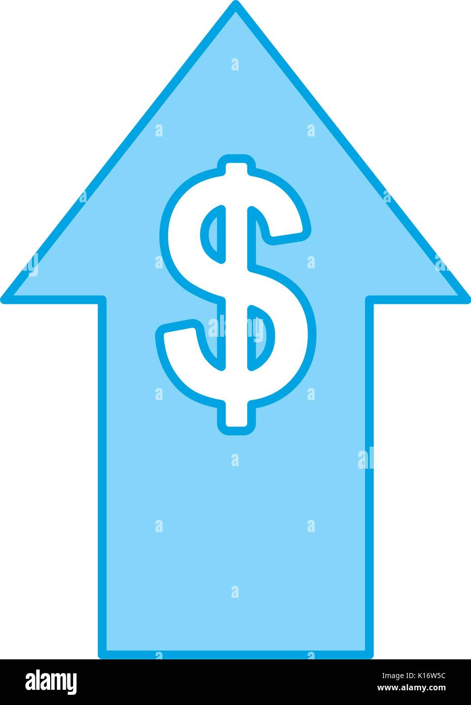 arrow up with money symbol Stock Vector Image & Art - Alamy