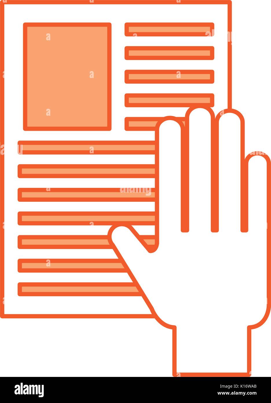 hand human with document Stock Vector Image & Art - Alamy