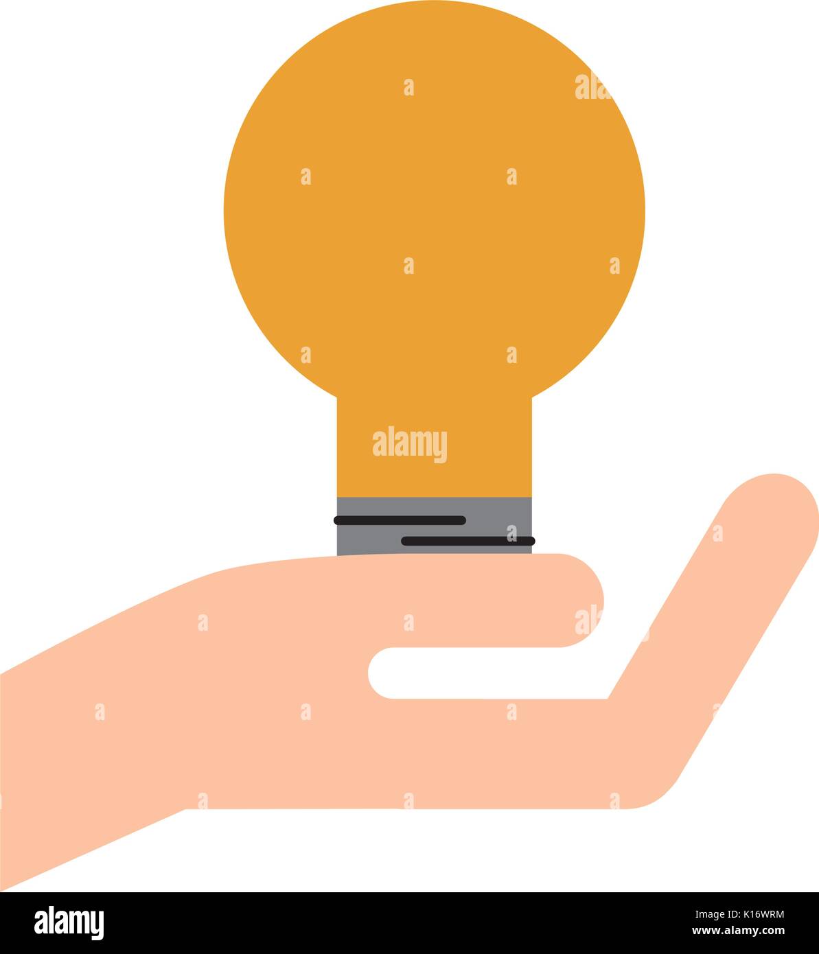 hand human with bulb Stock Vector Image & Art - Alamy