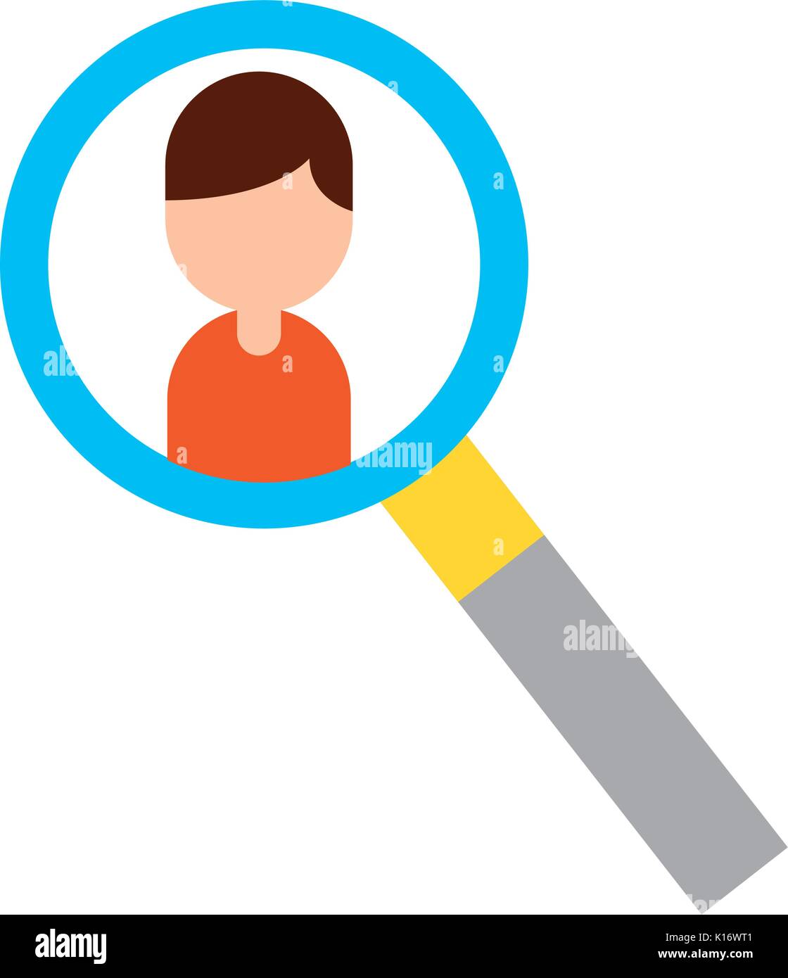 magnifying glass with businessman avatar Stock Vector Image & Art - Alamy