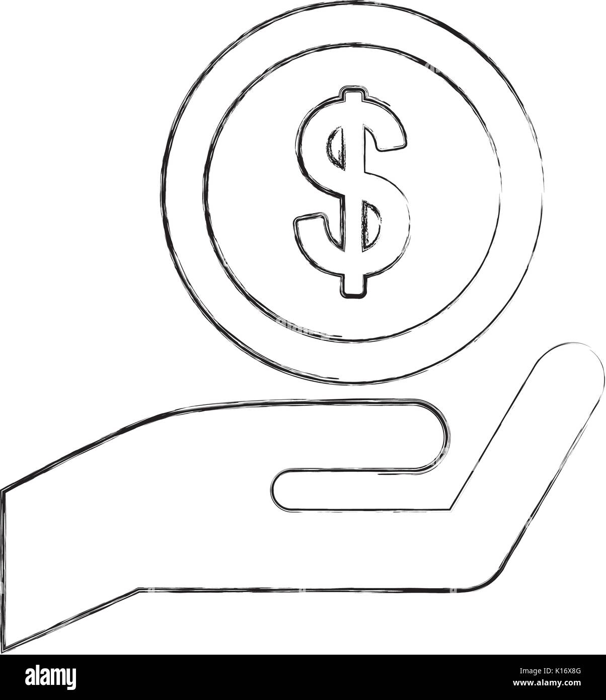 hand human with money Stock Vector Image & Art - Alamy