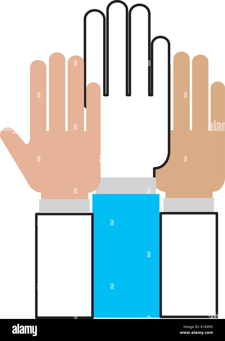 hands human teamwork icon Stock Vector Image & Art - Alamy