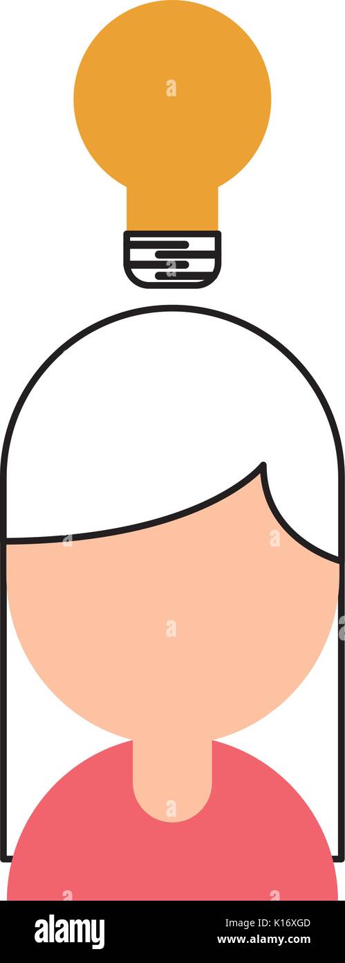 Female avatar bulb hi-res stock photography and images - Alamy