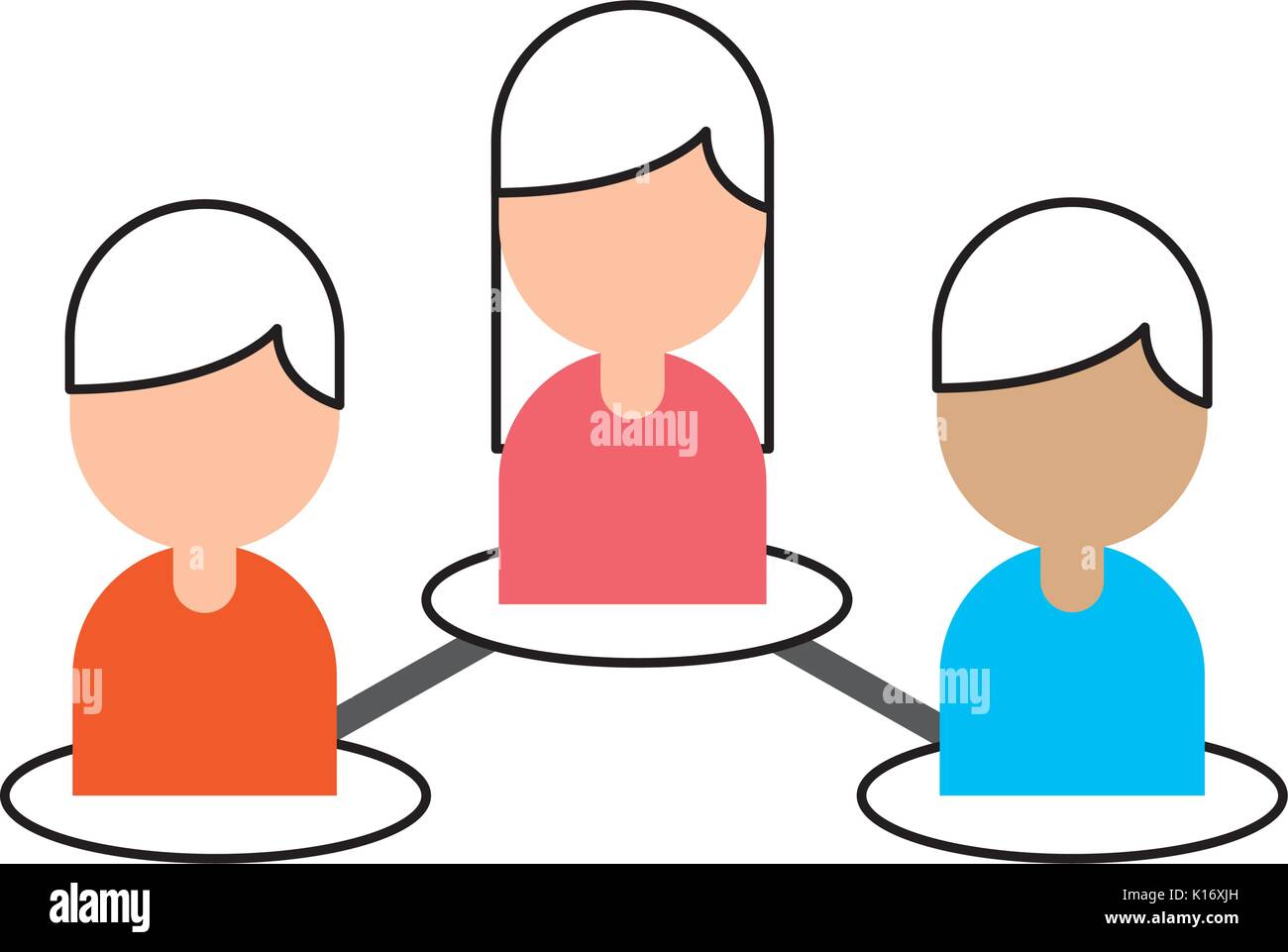 teamwork people avatars network Stock Vector Image & Art - Alamy