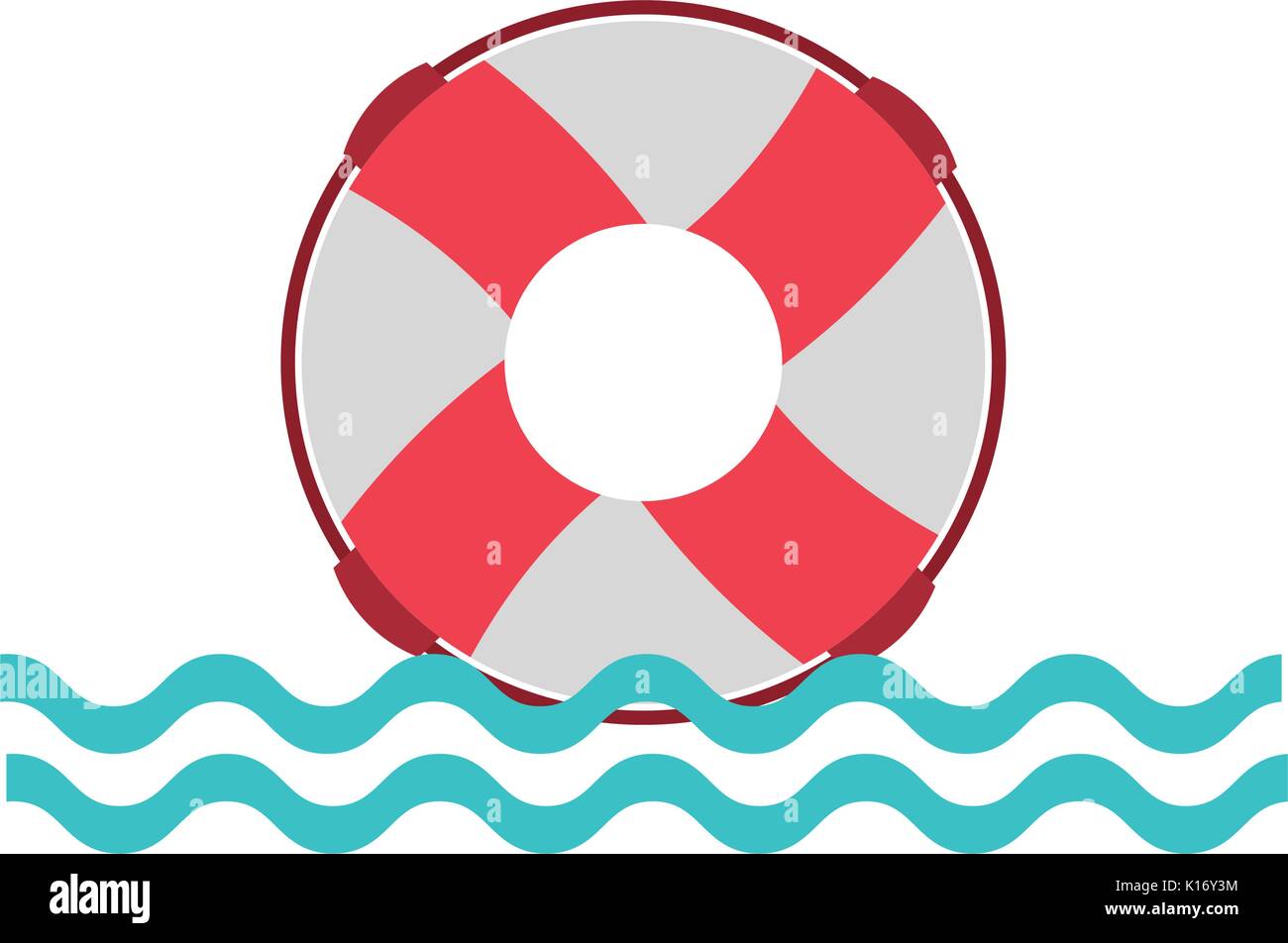 float lifeguard with sea waves Stock Vector Image & Art - Alamy