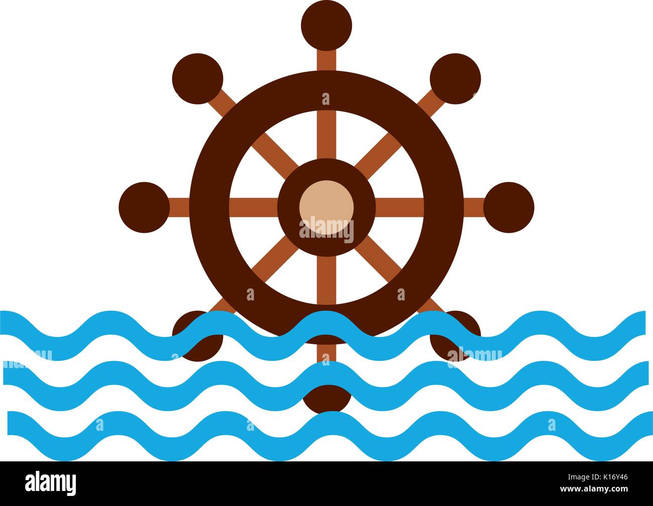 boat timon with sea waves Stock Vector Image & Art - Alamy