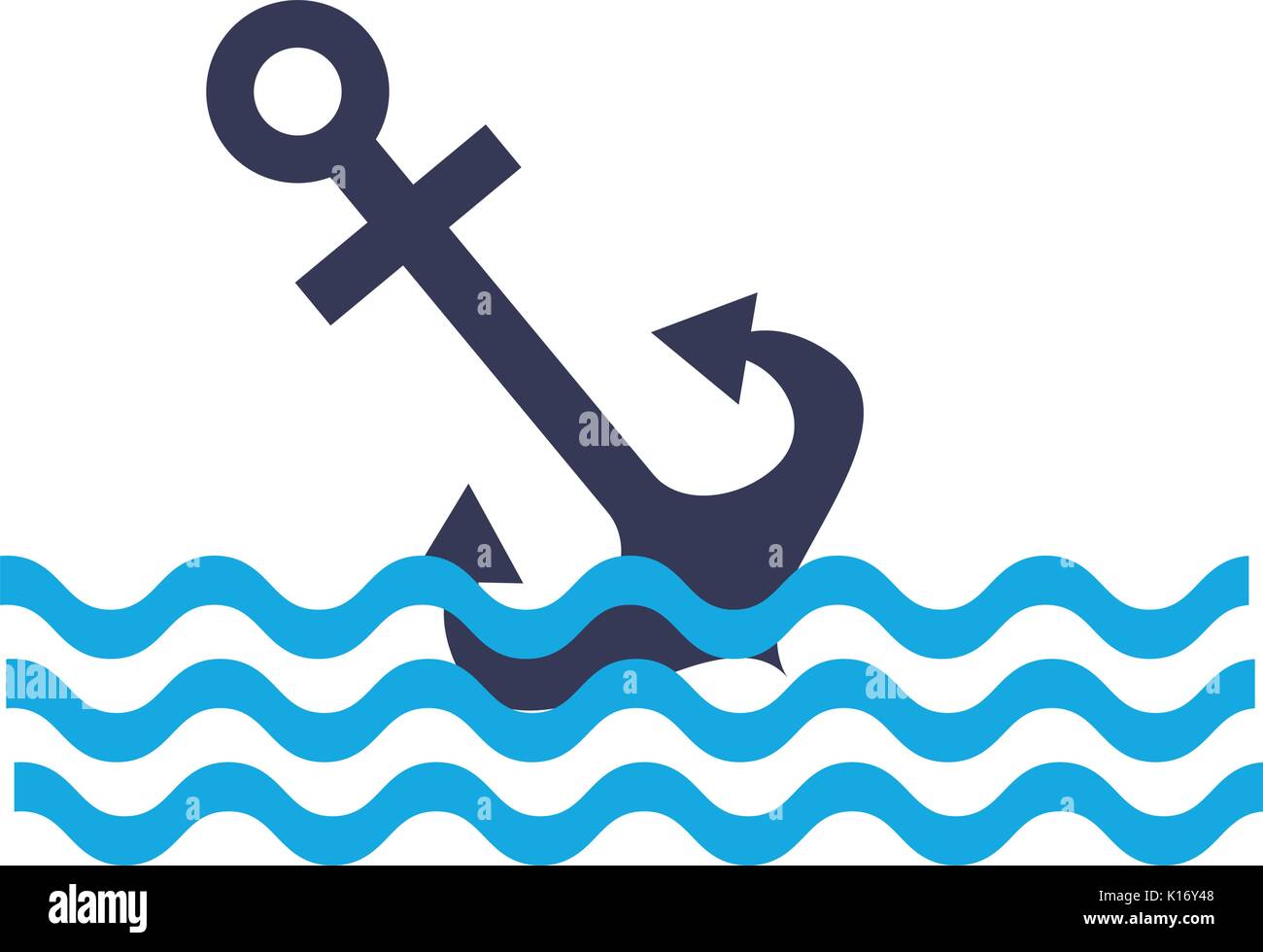 Traditional sailing ship waves Stock Vector Images - Alamy