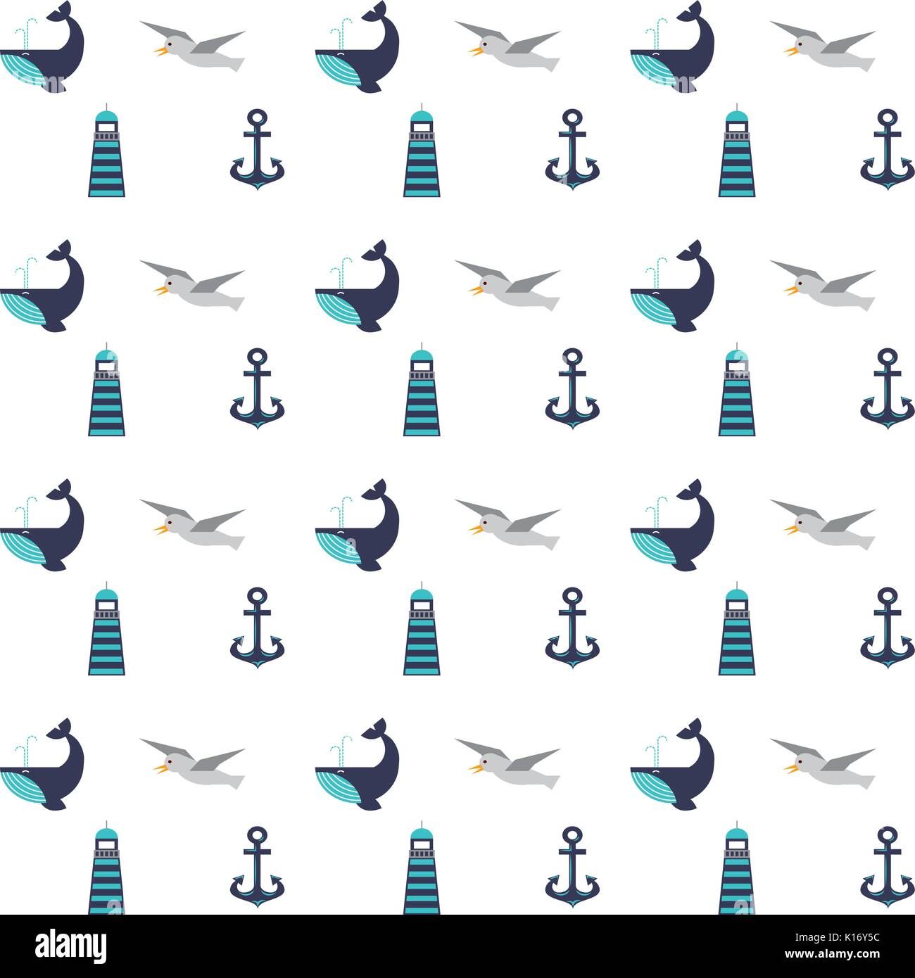 maritime icons pattern background Stock Vector Image & Art - Alamy