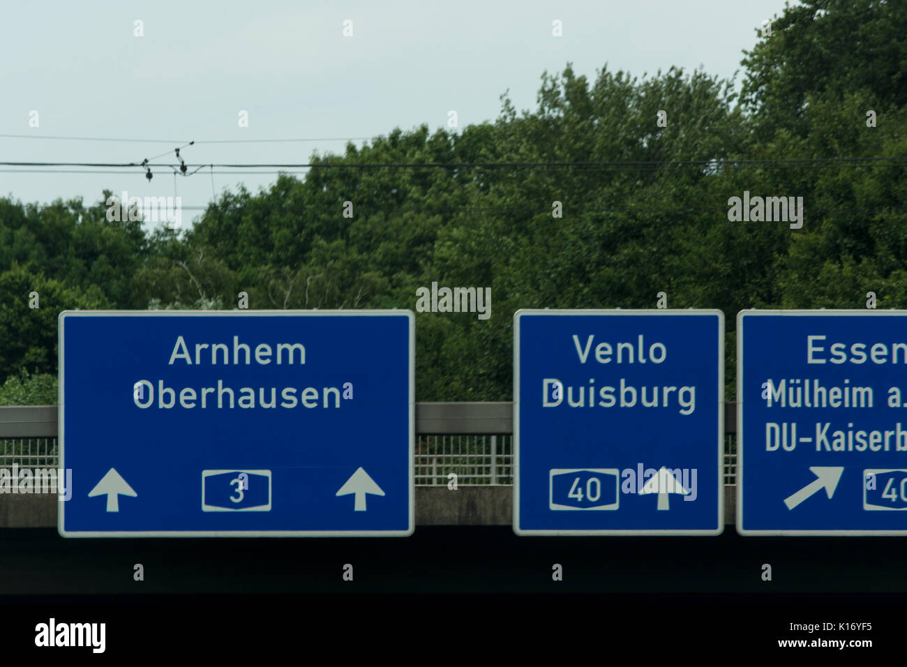 German autobahn direction road signs hi-res stock photography and ...