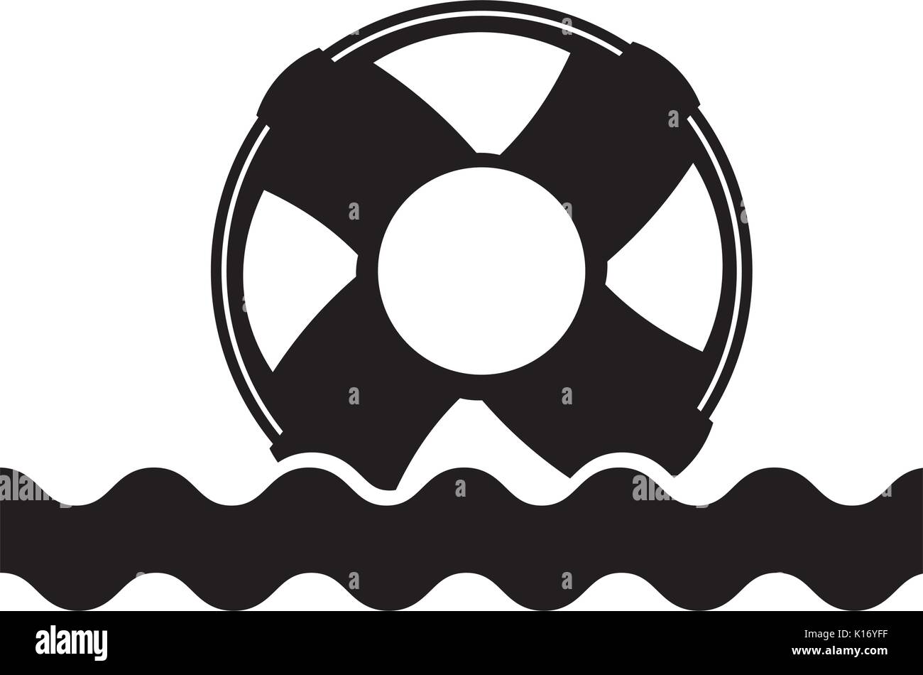 float lifeguard with sea waves Stock Vector Image & Art - Alamy