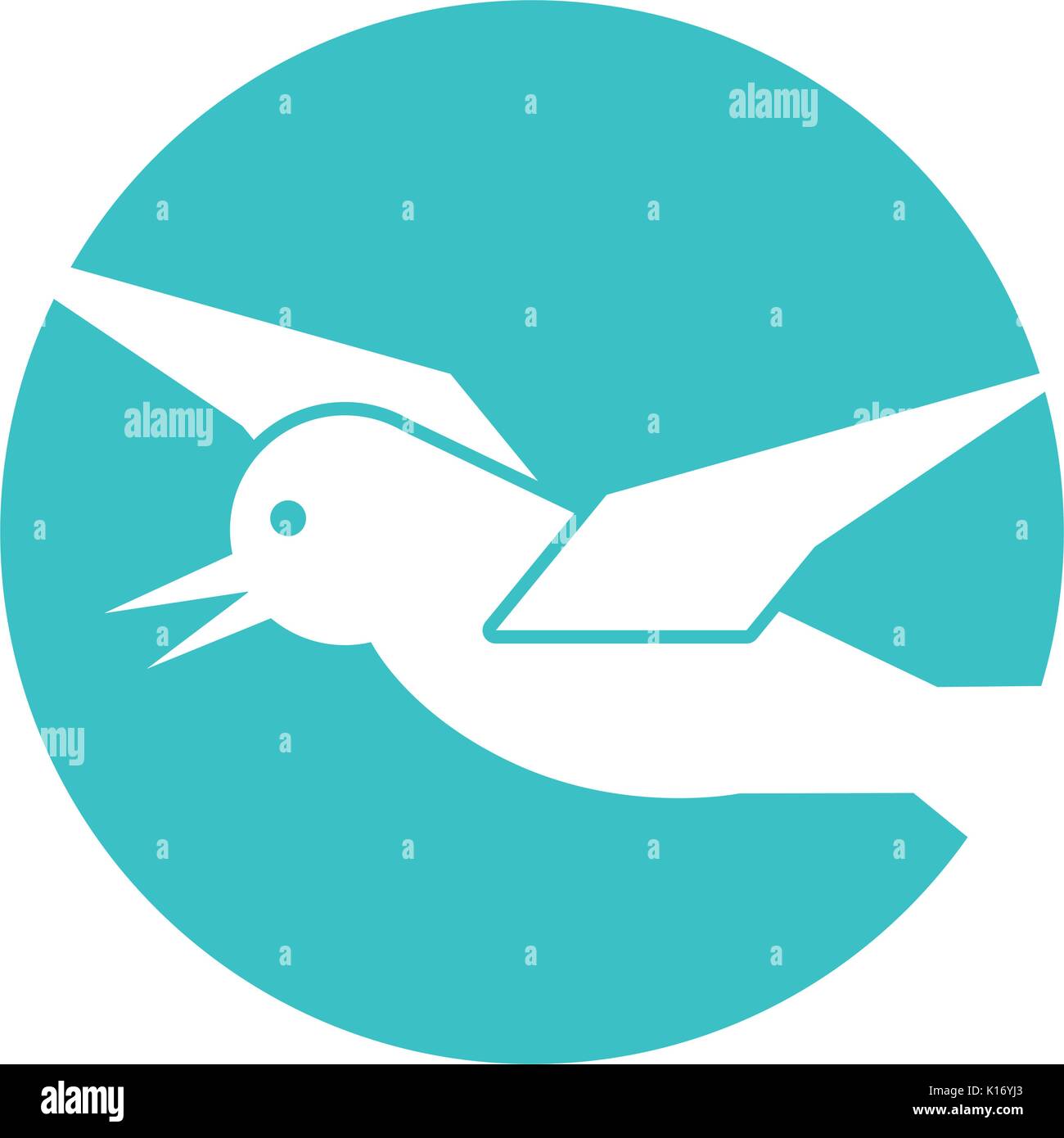 gull flying isolated icon Stock Vector Image & Art - Alamy