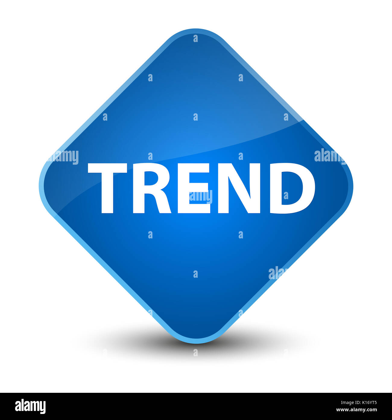 Trend isolated on elegant blue diamond button abstract illustration ...