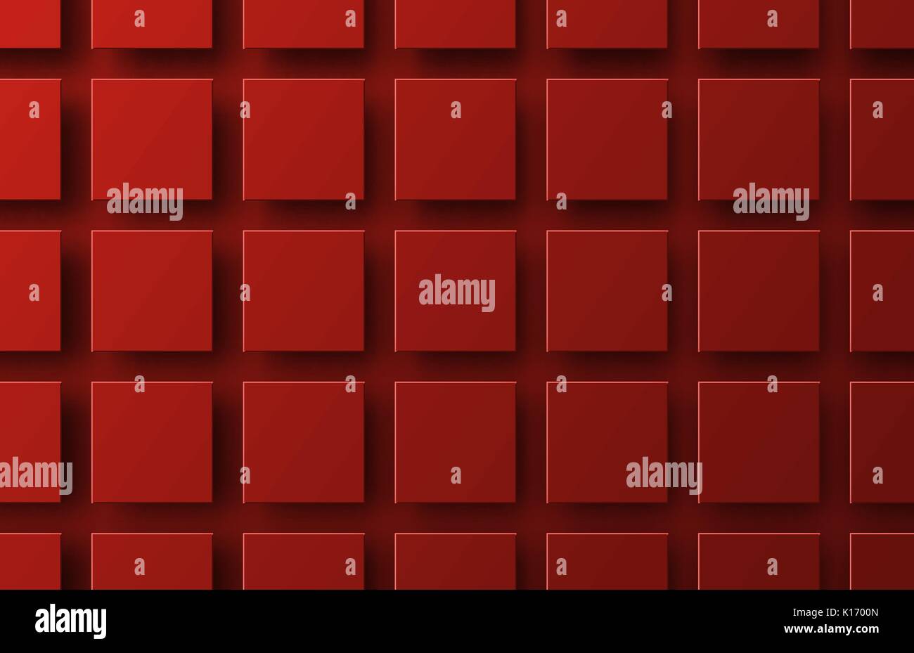 Design a background with flying red squares casting a shadow. Vector ...