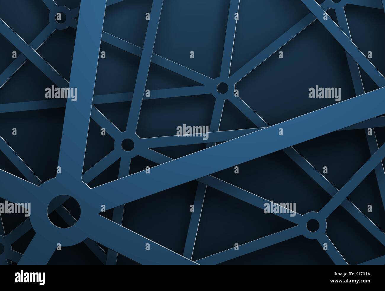 Design background with a cobweb of blue lines. Abstract grid template ...